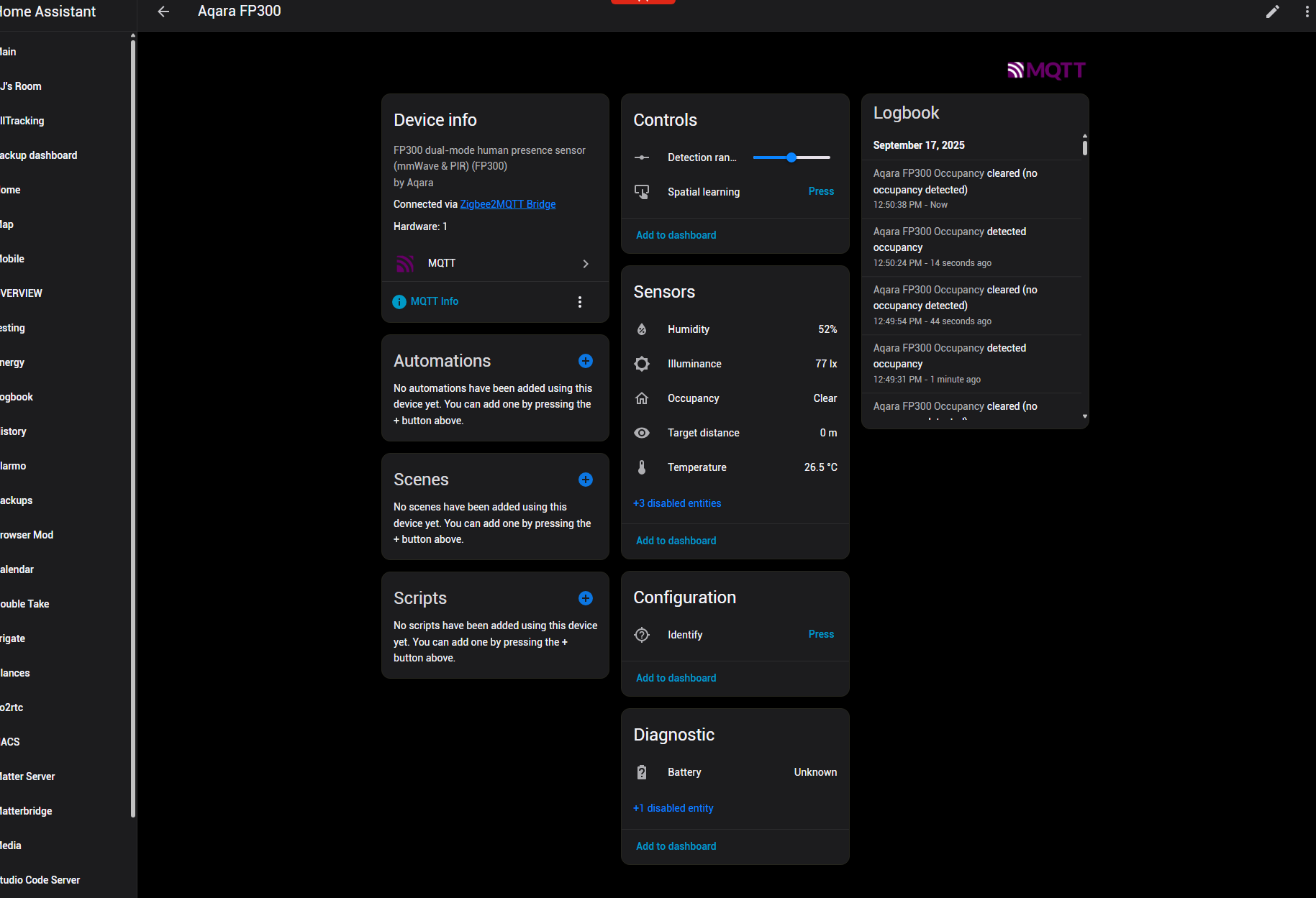 FP300 Zigbee2MQTT Home Assistant - Developer Hub - Aqara Forum
